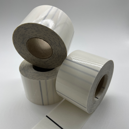 50mm Round Clear Labels on Rolls with Scan Mark for thermal transfer ...