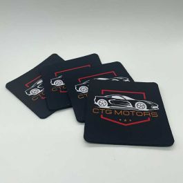 Drink coasters flexible anti-slip rubber backed coaster for promotional ...