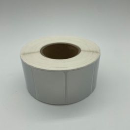 40mm x 30mm Matte Silver Polyester Mylar for tough applications.